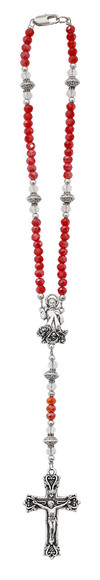 Hail Mary Gifts | Jewelry | Red Divine Mercy Auto Rosary | Poshmark